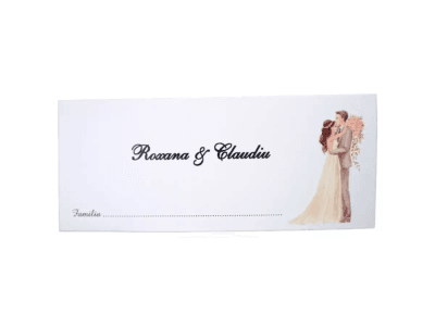 Plicuri bani elegante nunta 9 x 20cm alb | Super Pret - eMarturii